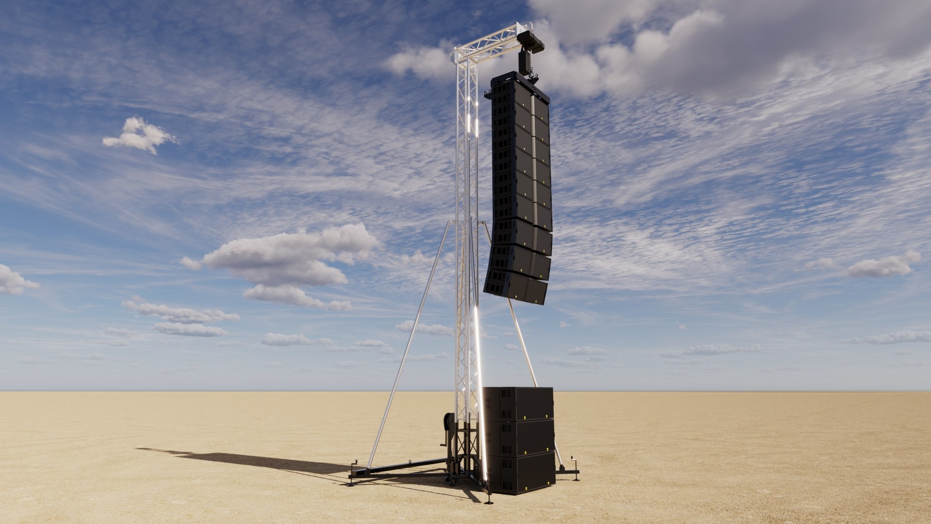 Concert Speaker Tower 3D Model - TurboSquid 2142447