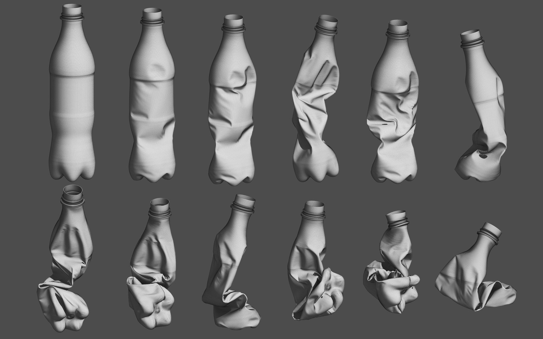 3D Model Crushed Plastic Bottle V3 - TurboSquid 2068314