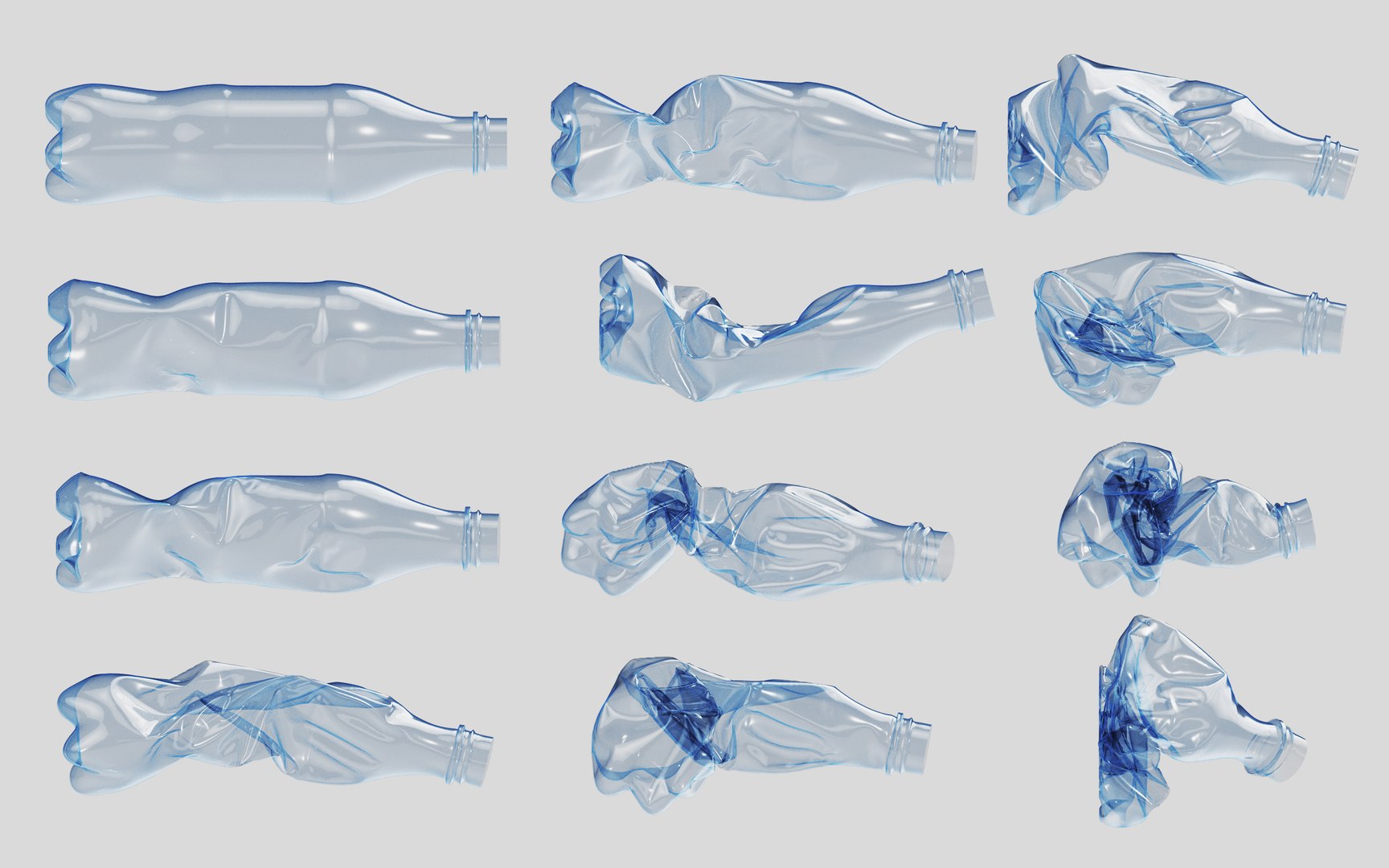 3D Model Crushed Plastic Bottle V3 - TurboSquid 2068314
