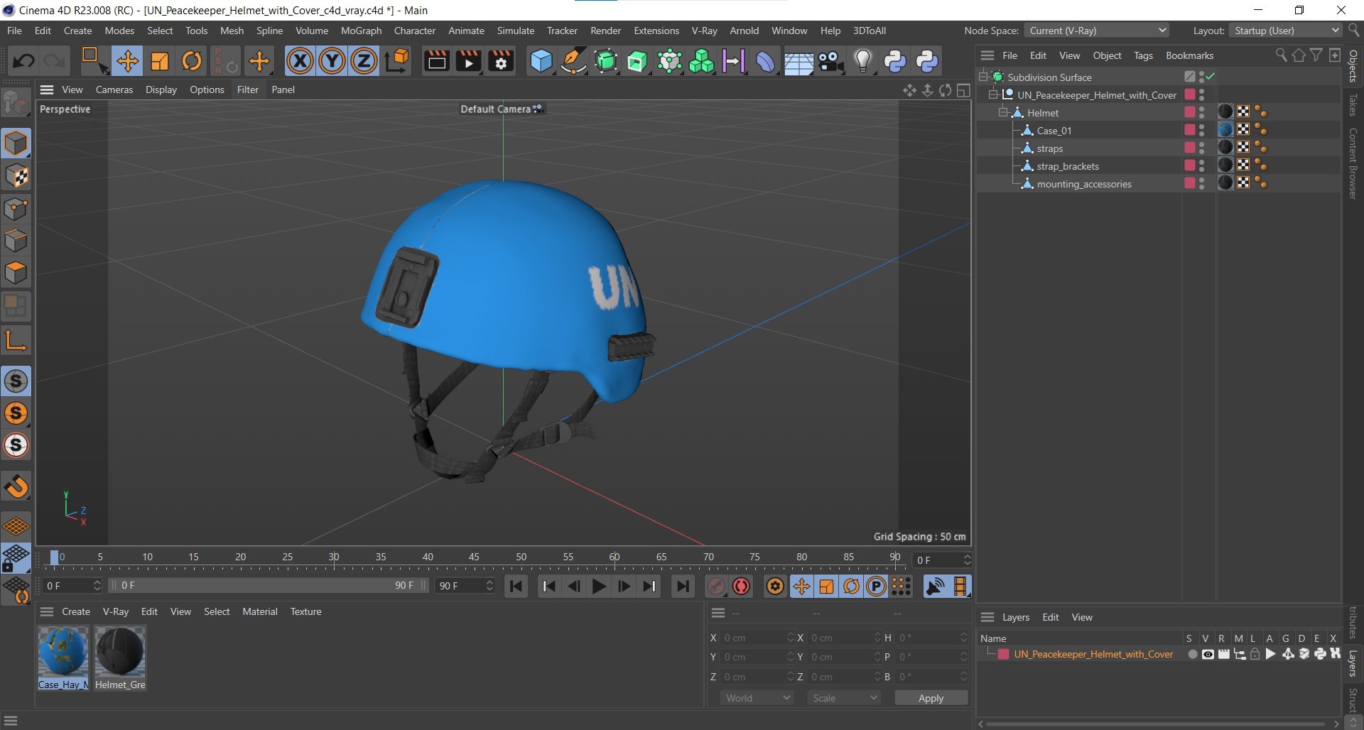 UN Peacekeeper Helmet With Cover 3D Model - TurboSquid 2403556