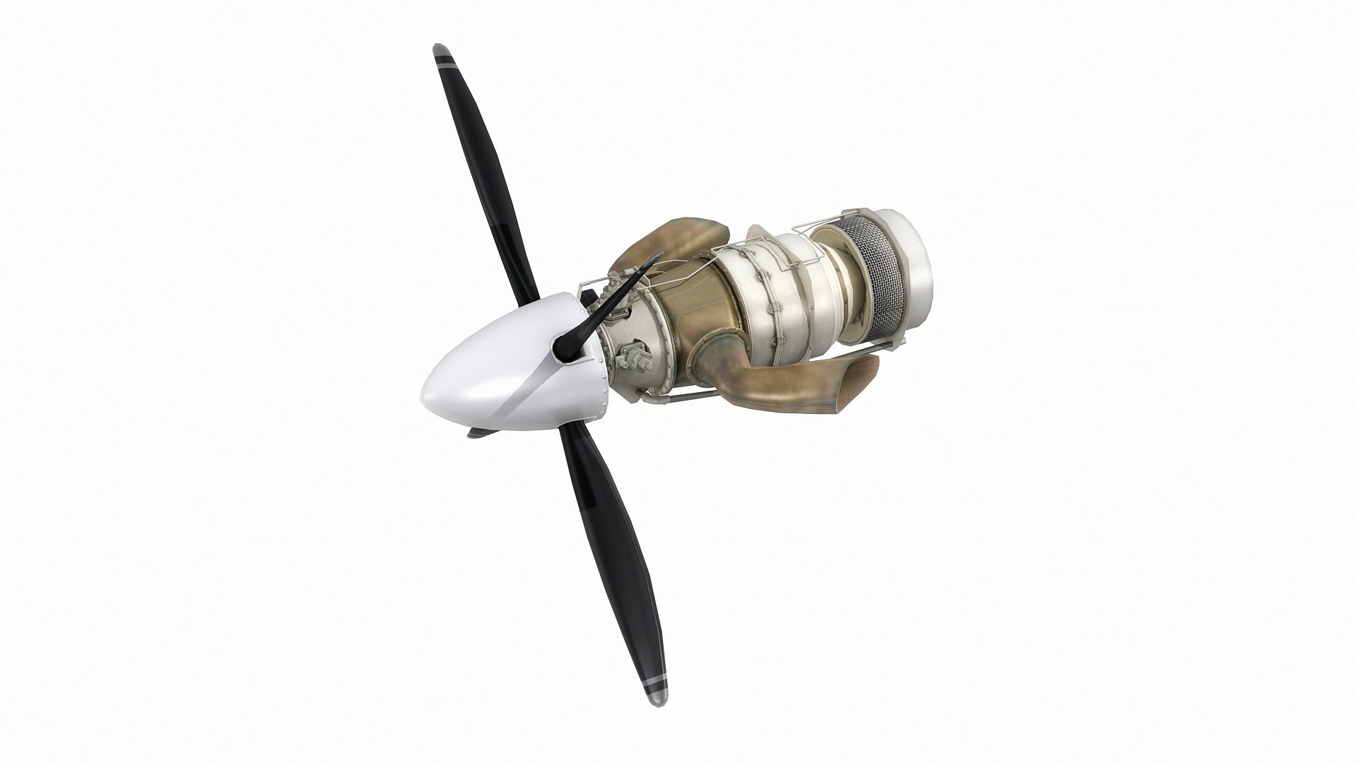 3ds max turboprop engine