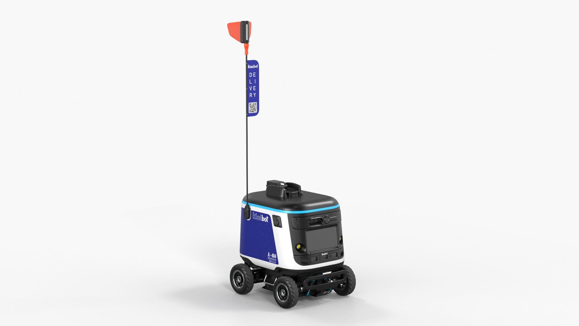 3D Kiwibot Delivery Robot Blue Off Rigged Model - TurboSquid 2255022