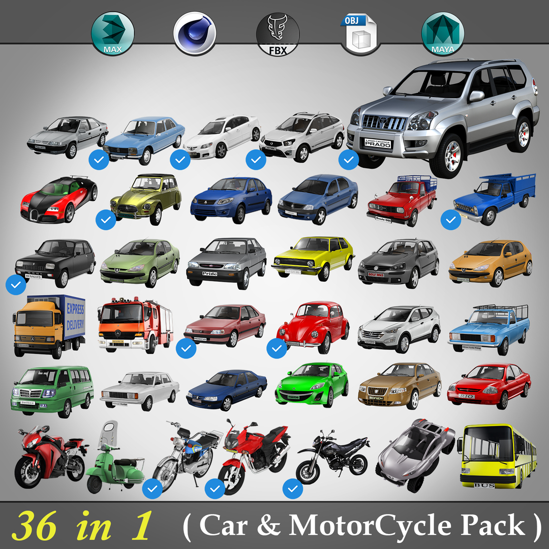 Car pack 3D - TurboSquid 1373075