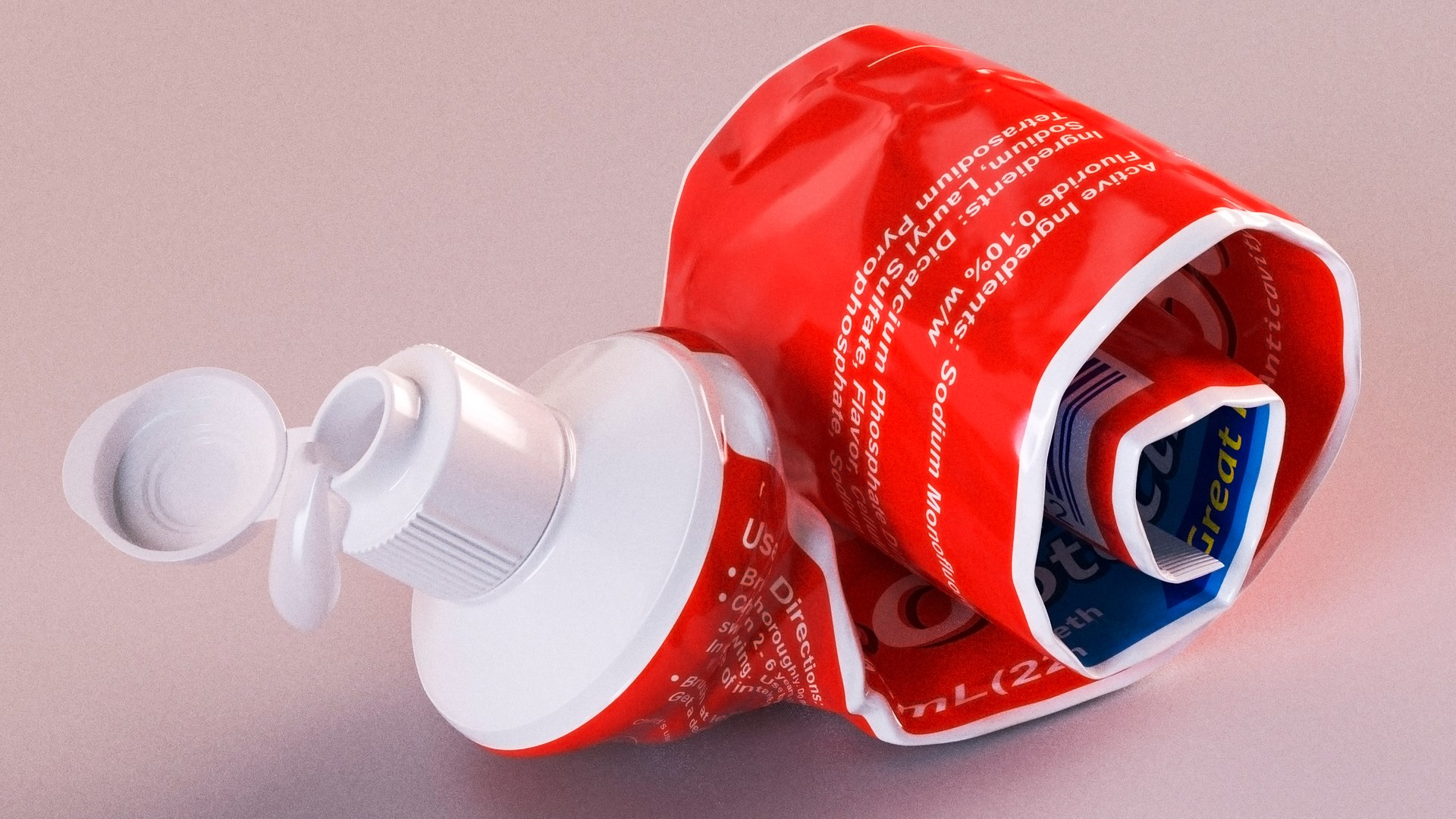 Empty Toothpaste Tube 3D Model - TurboSquid 2092166
