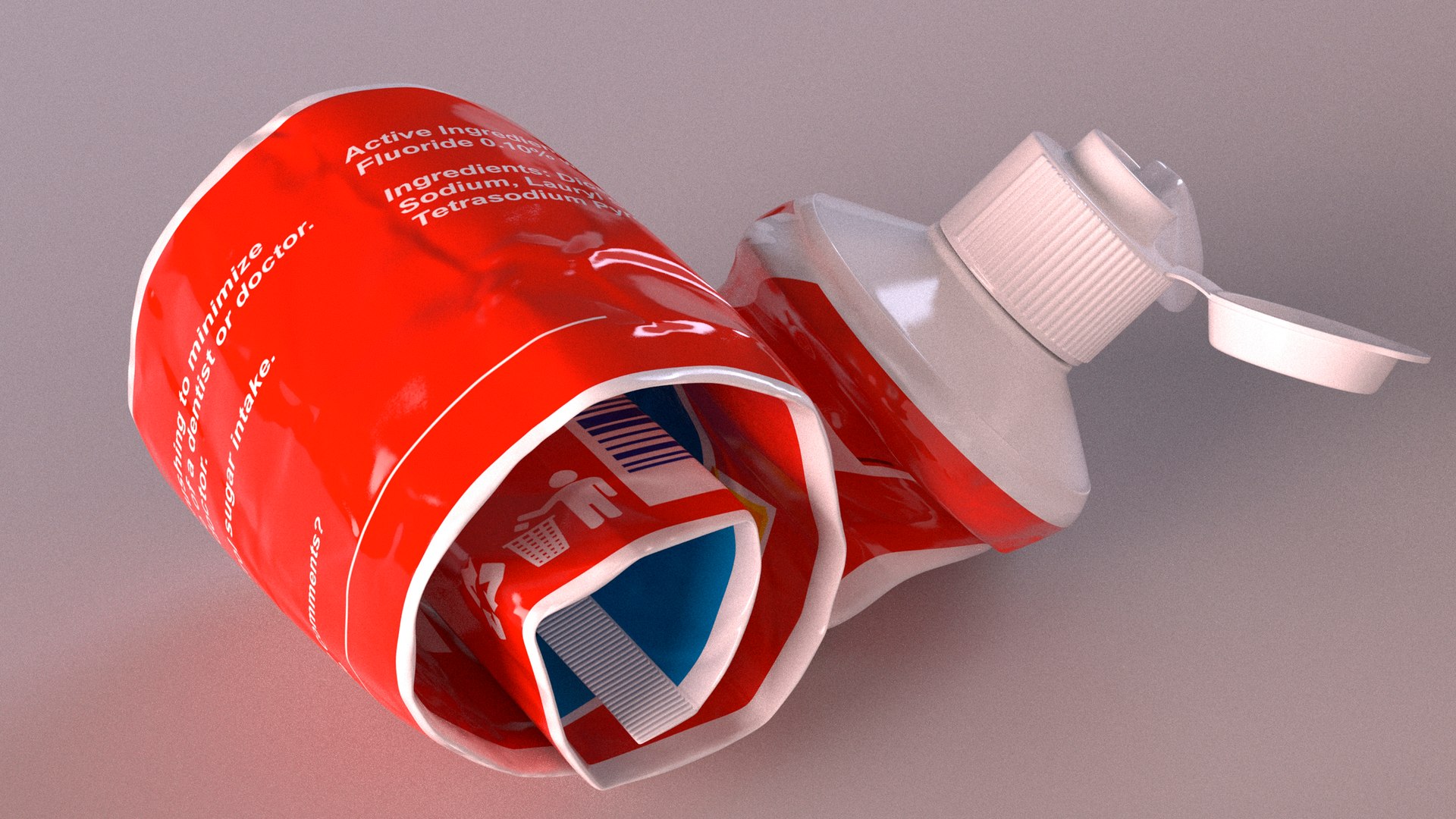 Empty Toothpaste Tube 3D Model - TurboSquid 2092166