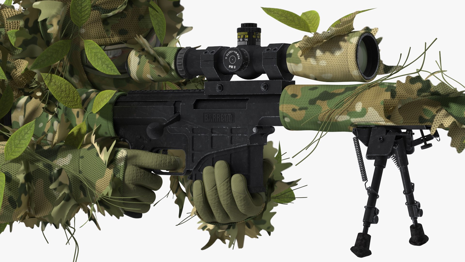 3D model Soldier Shooting Position Wood Camo - TurboSquid 1991116