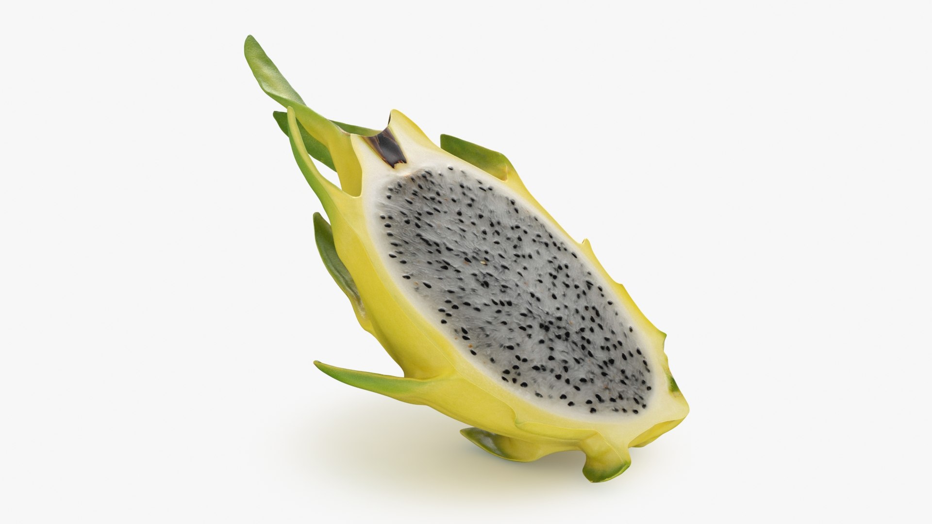 3D Yellow Dragon Fruit Half 01 Model - TurboSquid 2164372