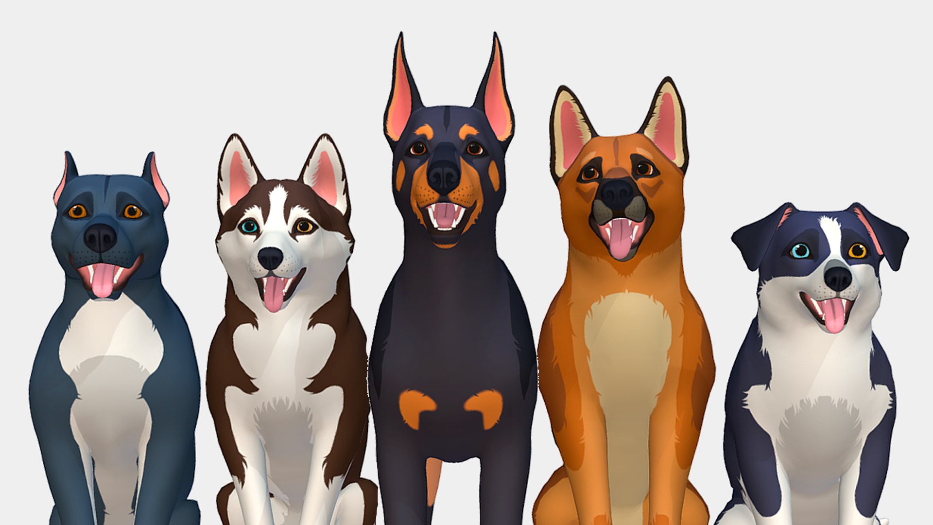 Cartoon Dogs Pack 3D Model - TurboSquid 2312018