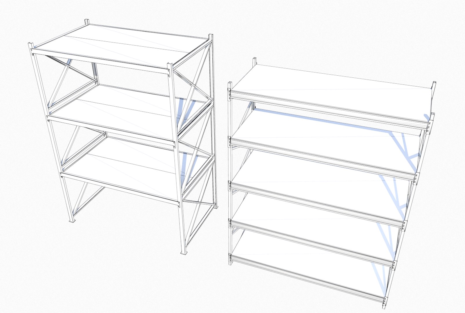 Industrial Shelves 3D Model - TurboSquid 1505814