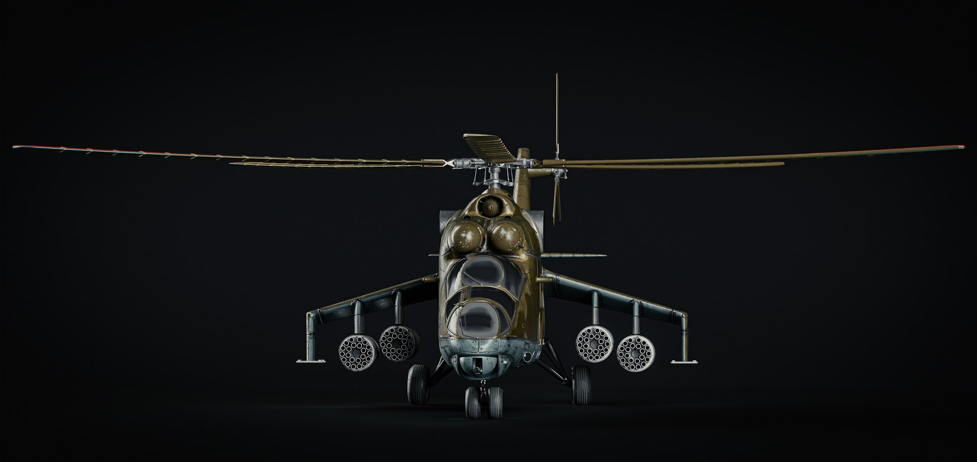HELICOPTER Mil Mi-24V Hind Unreal UE5 Ready 3D Model - TurboSquid 2047366