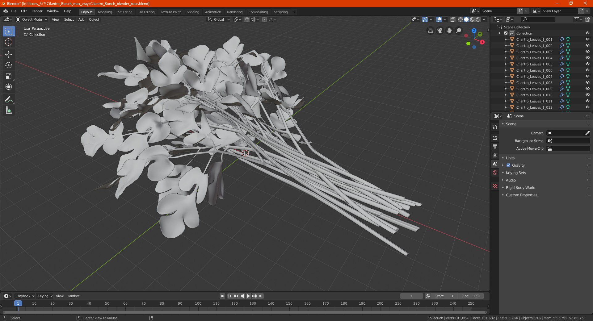 Cilantro Bunch 3D - TurboSquid 1881133