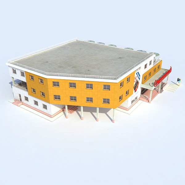 3d model of supermarket scene modelled
