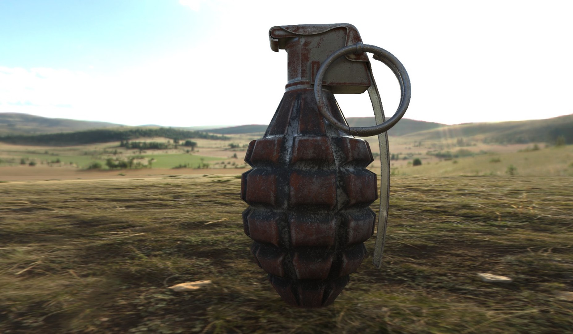 3d Mk 2 Grenade Model