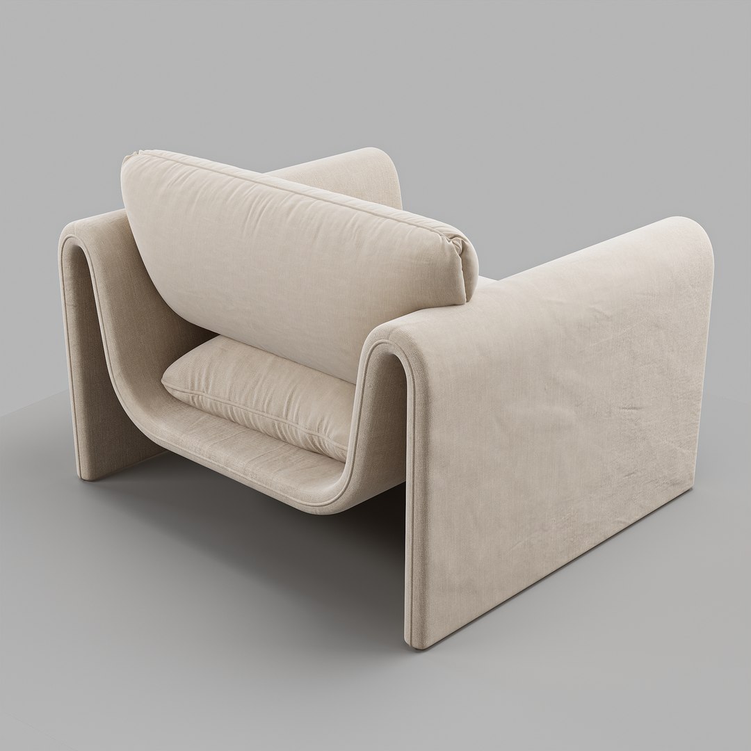 Fabric Occasional Chair 3D model 3D model model - TurboSquid 2124892