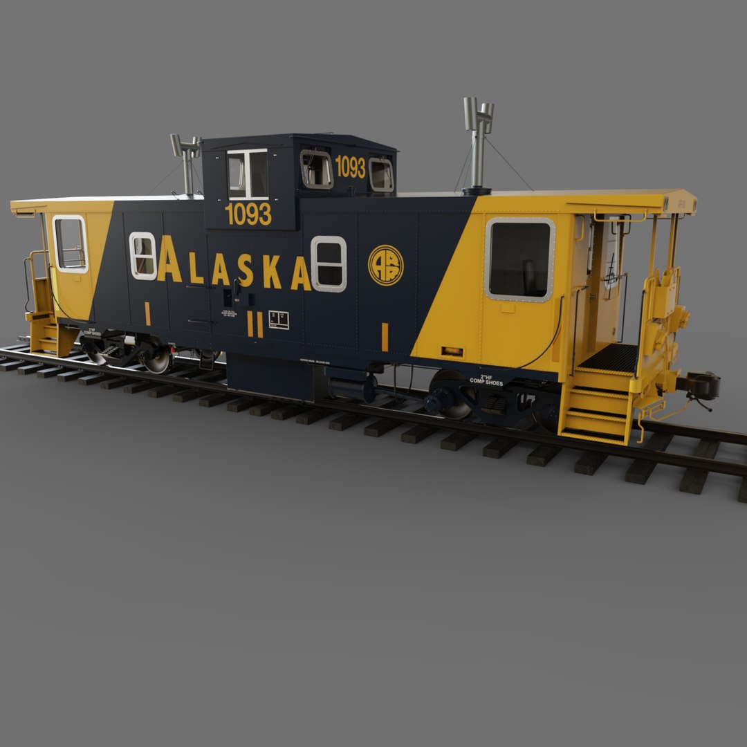 Railcar Caboose CN PSC ARR Model - TurboSquid 2216256