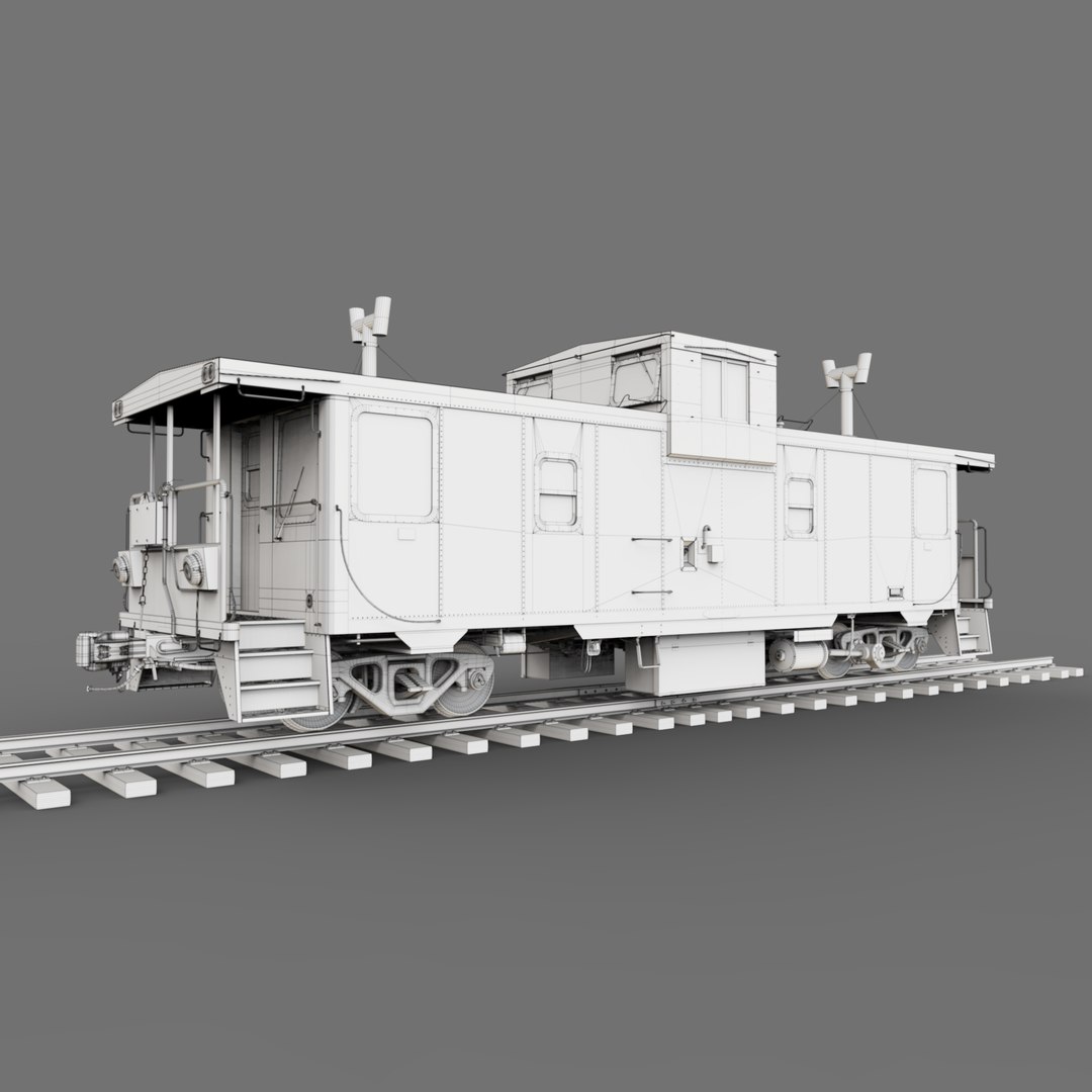 Railcar Caboose CN PSC ARR Model - TurboSquid 2216256