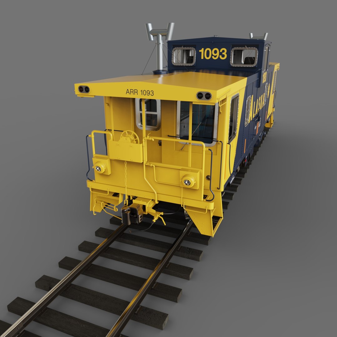 Railcar Caboose CN PSC ARR Model - TurboSquid 2216256
