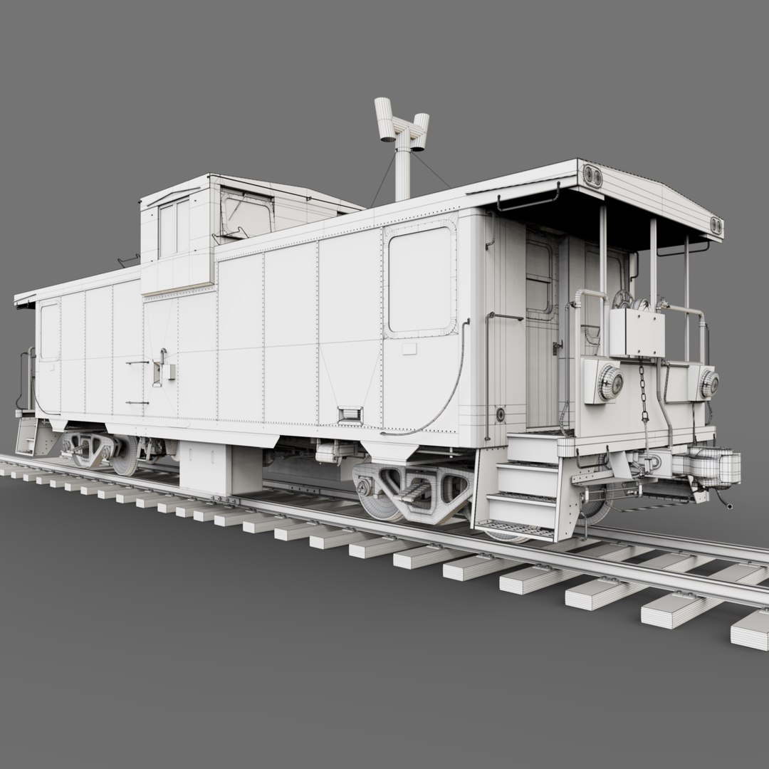 Railcar Caboose CN PSC ARR Model - TurboSquid 2216256