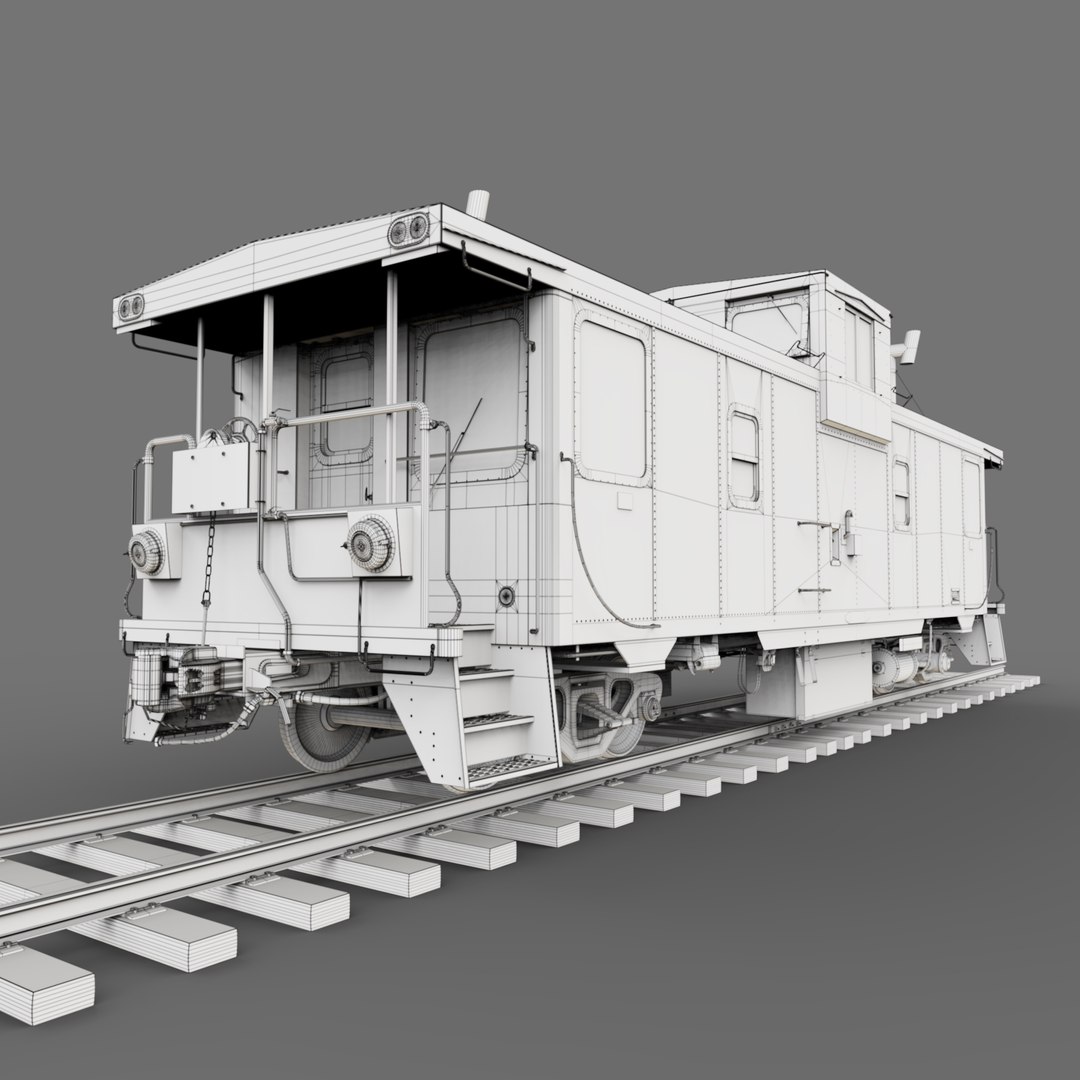 Railcar Caboose CN PSC ARR Model - TurboSquid 2216256