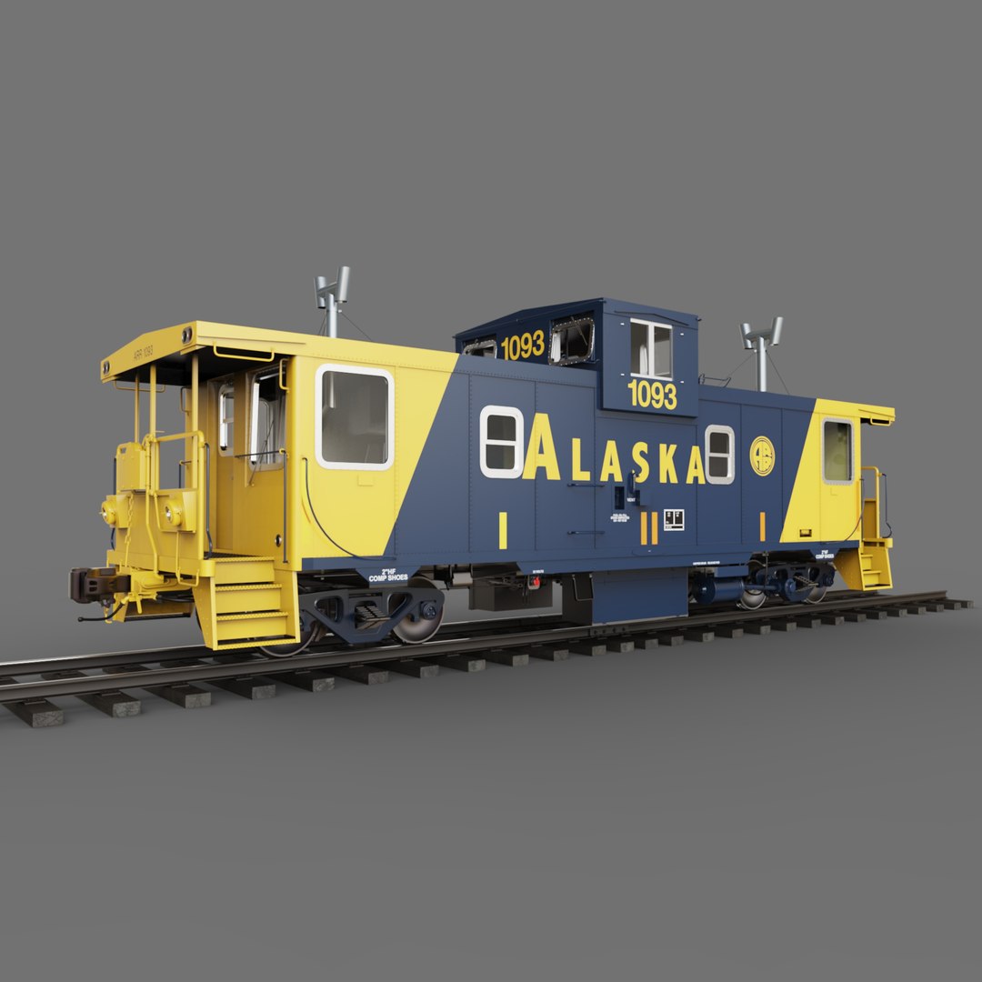 Railcar Caboose CN PSC ARR Model - TurboSquid 2216256