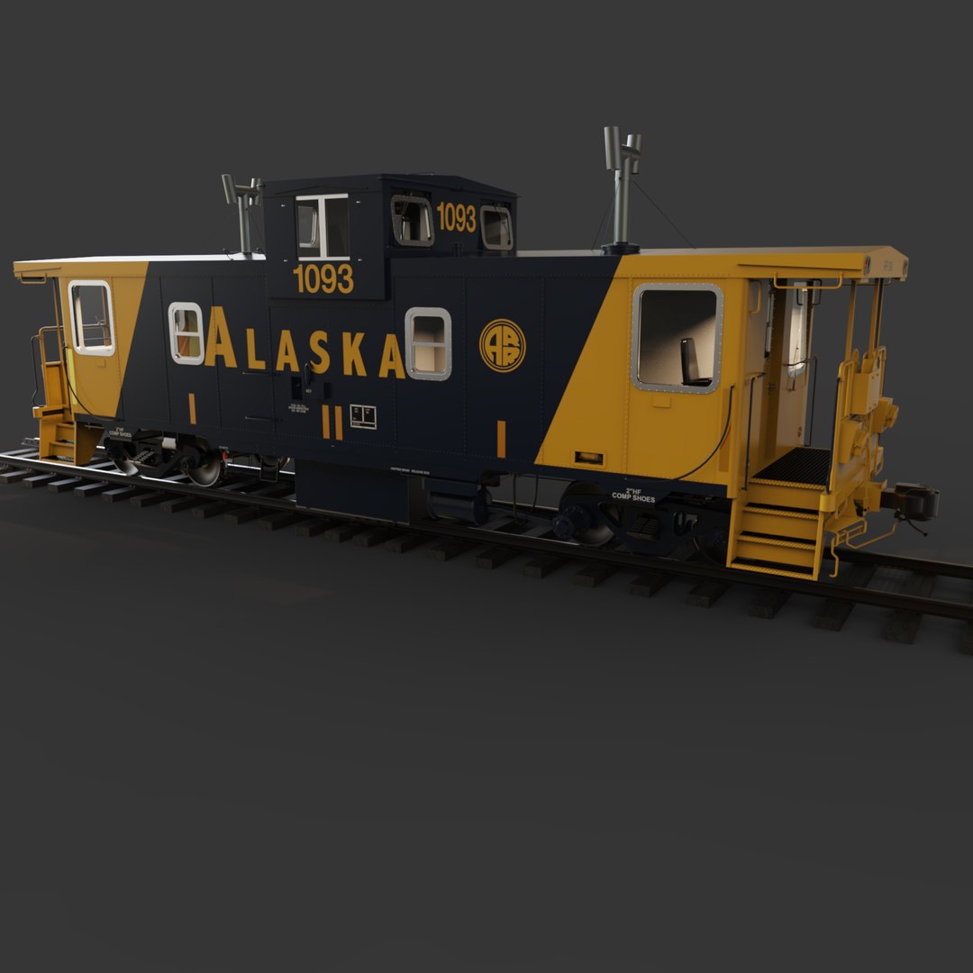Railcar Caboose CN PSC ARR Model - TurboSquid 2216256