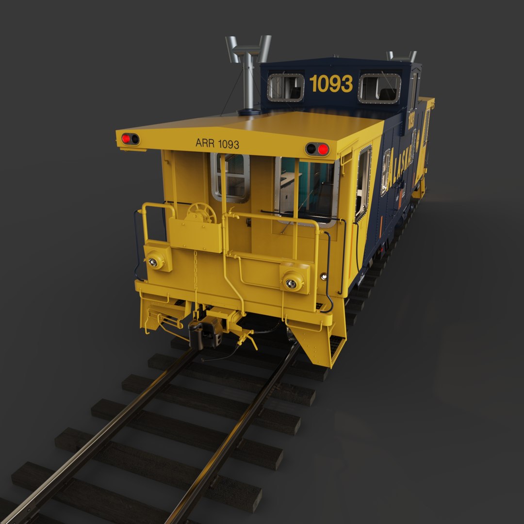 Railcar Caboose CN PSC ARR Model - TurboSquid 2216256