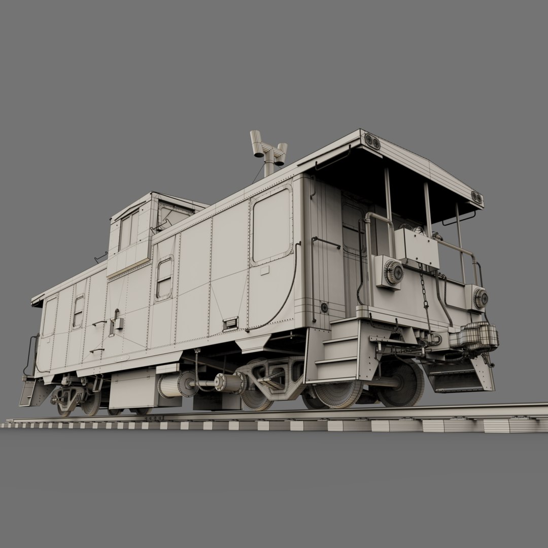 Railcar Caboose CN PSC ARR Model - TurboSquid 2216256