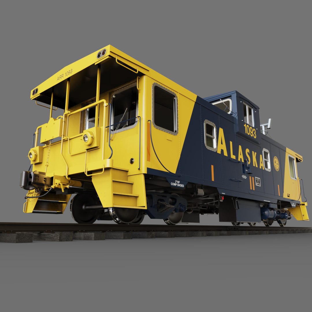 Railcar Caboose CN PSC ARR Model - TurboSquid 2216256