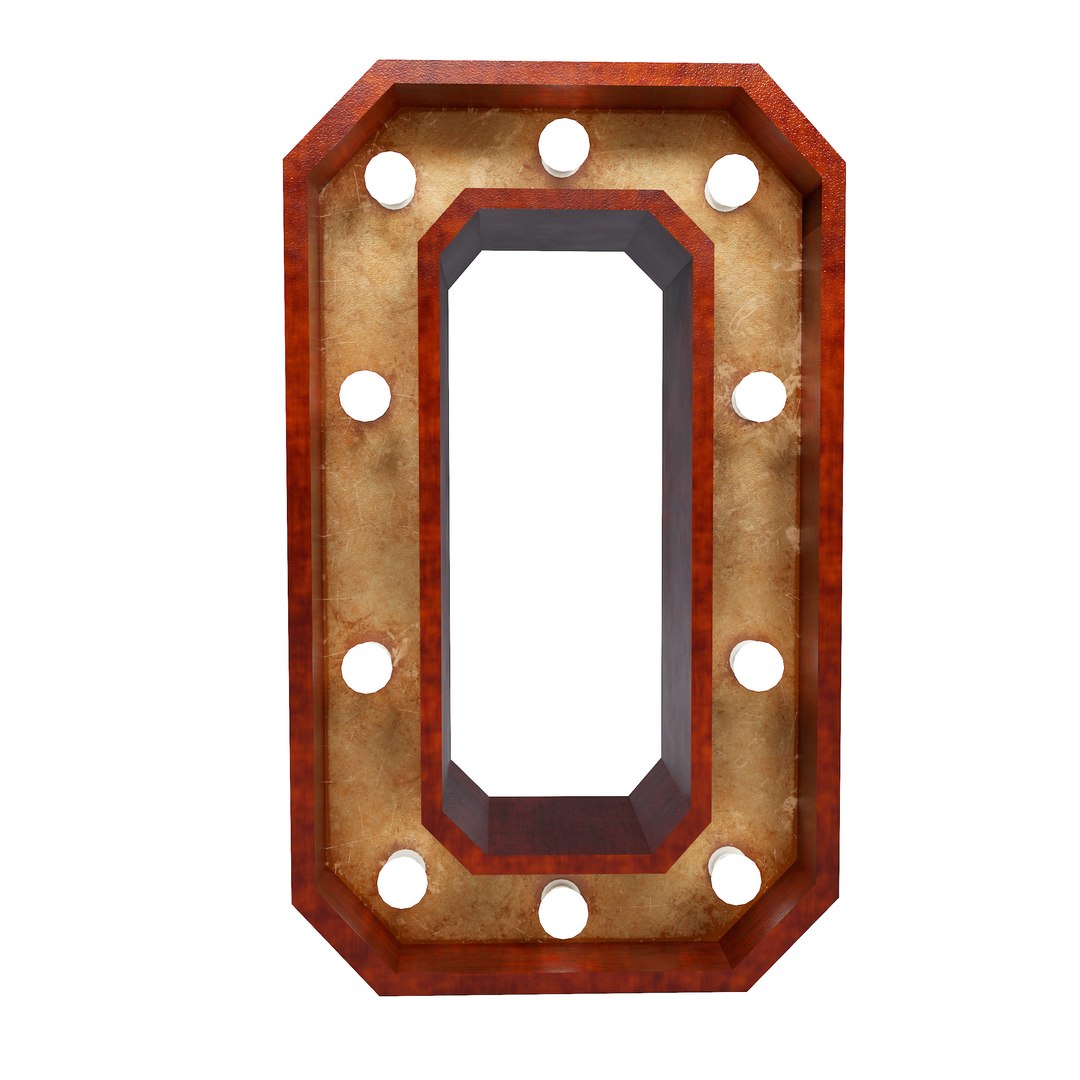 Marquee Number Zero Led Wooden Glow Sign 3dmodel 3D Model - TurboSquid ...