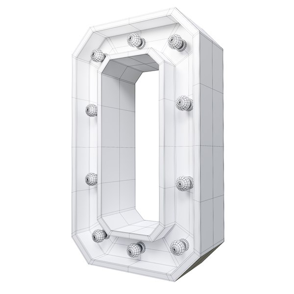 Marquee number zero led wooden glow sign 3dmodel 3D model - TurboSquid ...