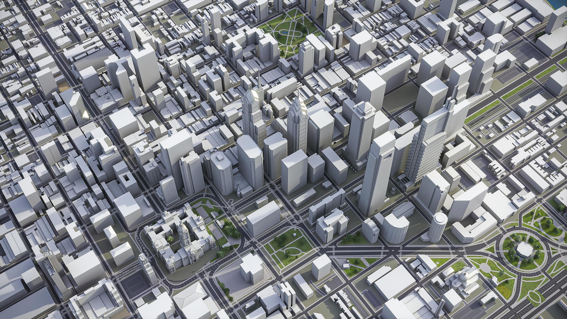 3D City Philadelphia Surrounding Area - TurboSquid 1404117