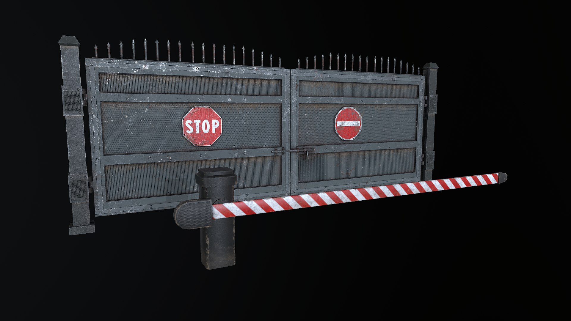 3D Metal PBR Gate Model - TurboSquid 1745490