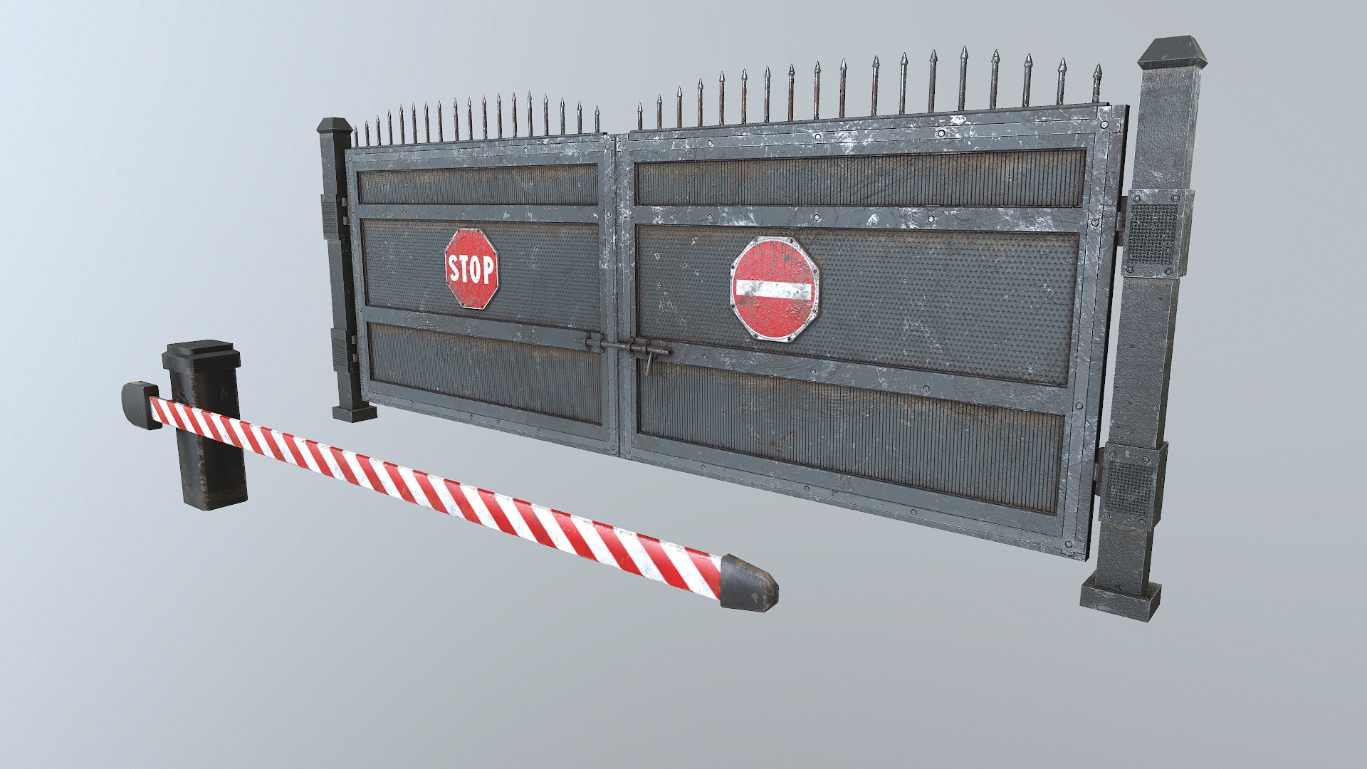 3D Metal PBR Gate model - TurboSquid 1745490