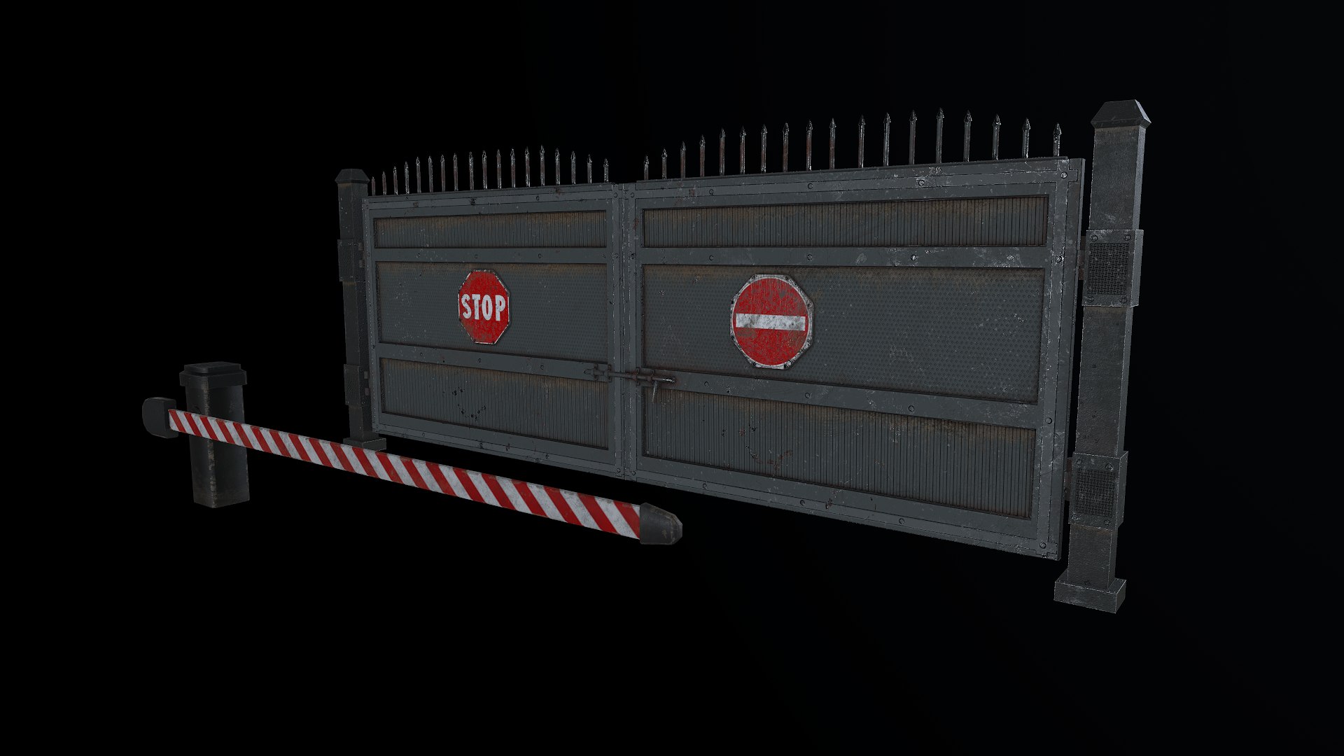 3D Metal PBR Gate Model - TurboSquid 1745490