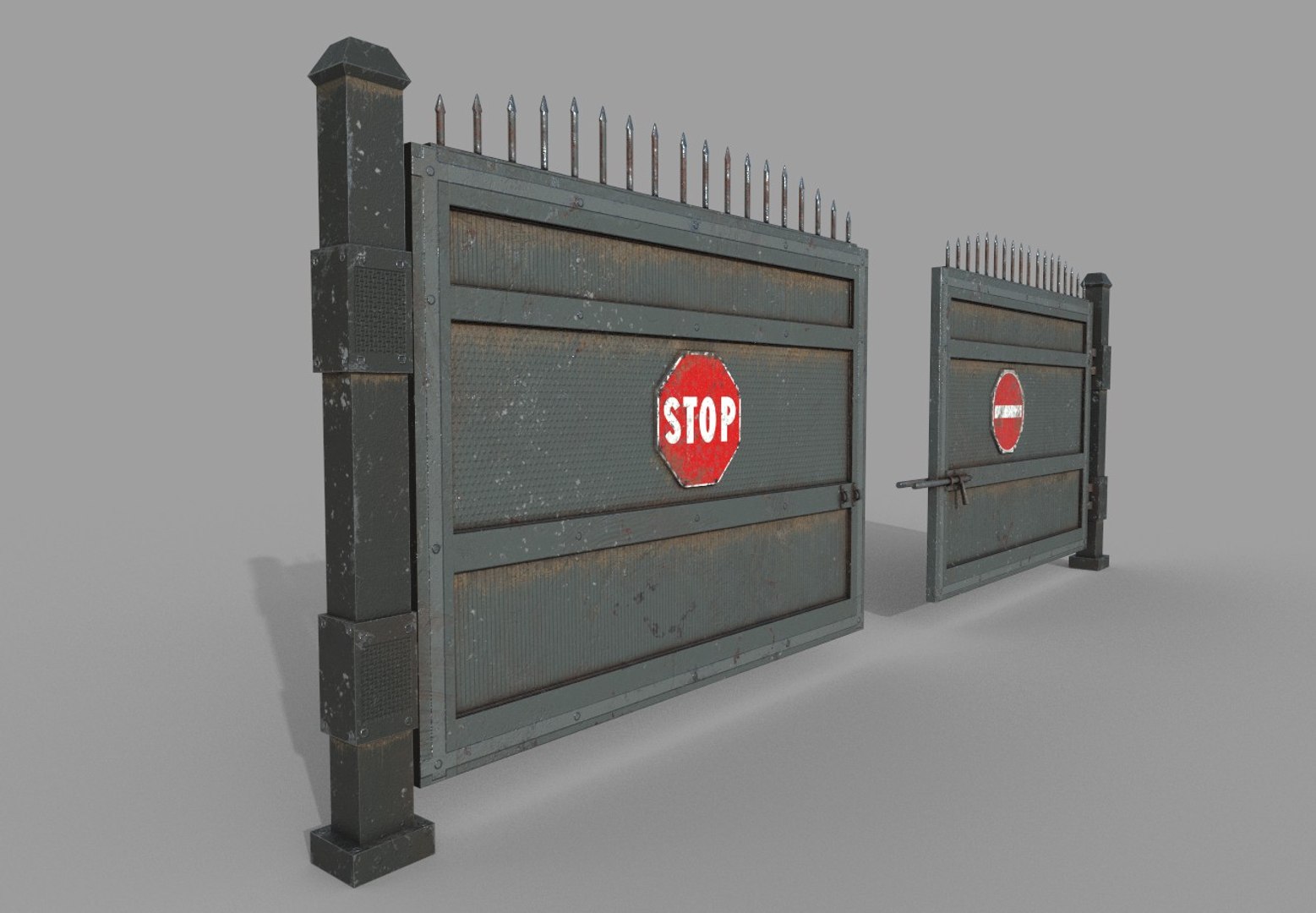 3D Metal PBR Gate Model - TurboSquid 1745490