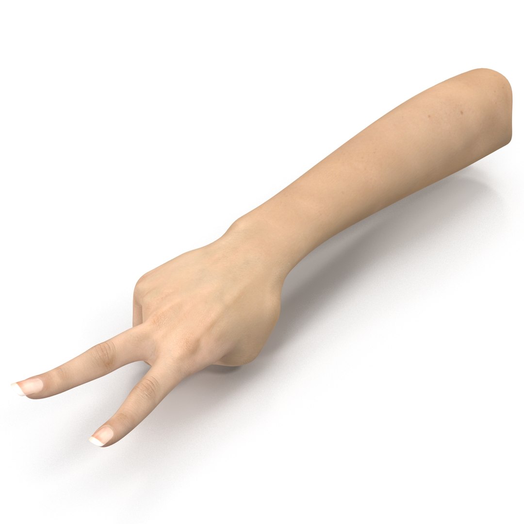 female hand 3 rigged max