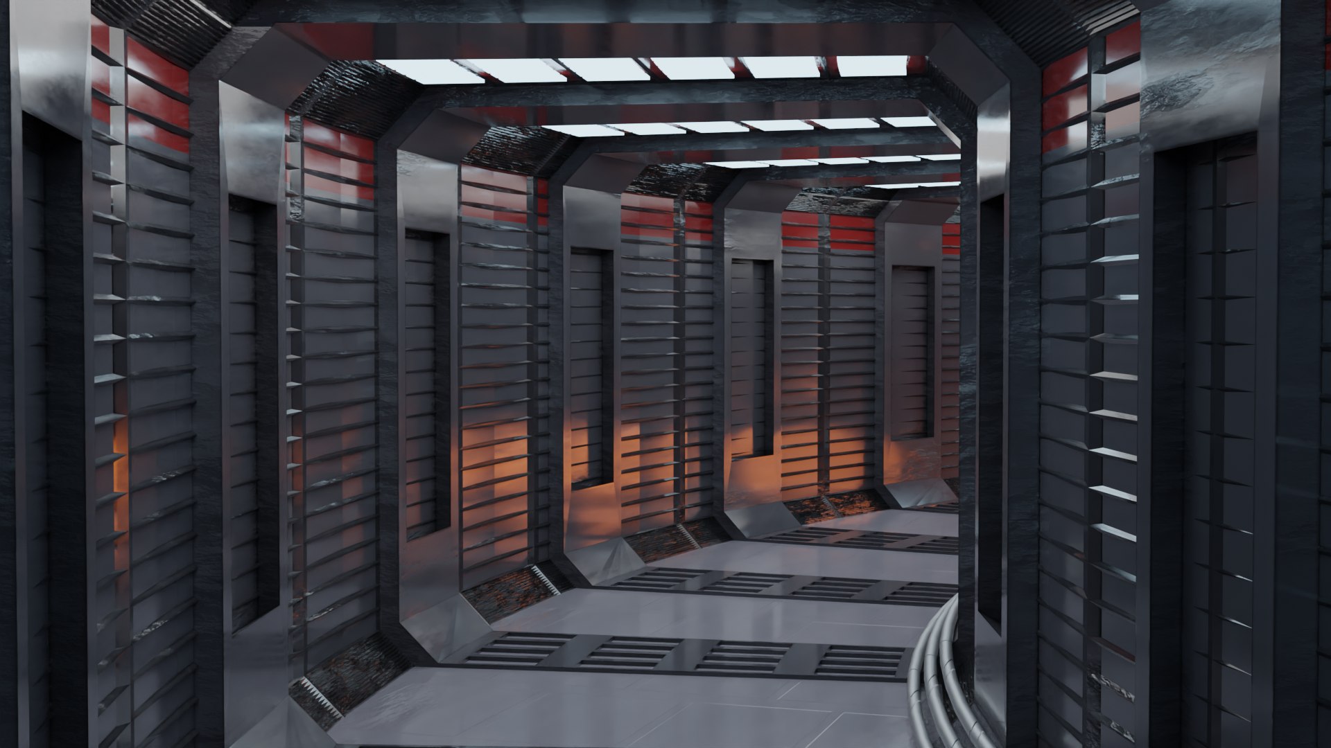 Modular Sci-Fi Corridor Kit 3D Model - TurboSquid 2016476