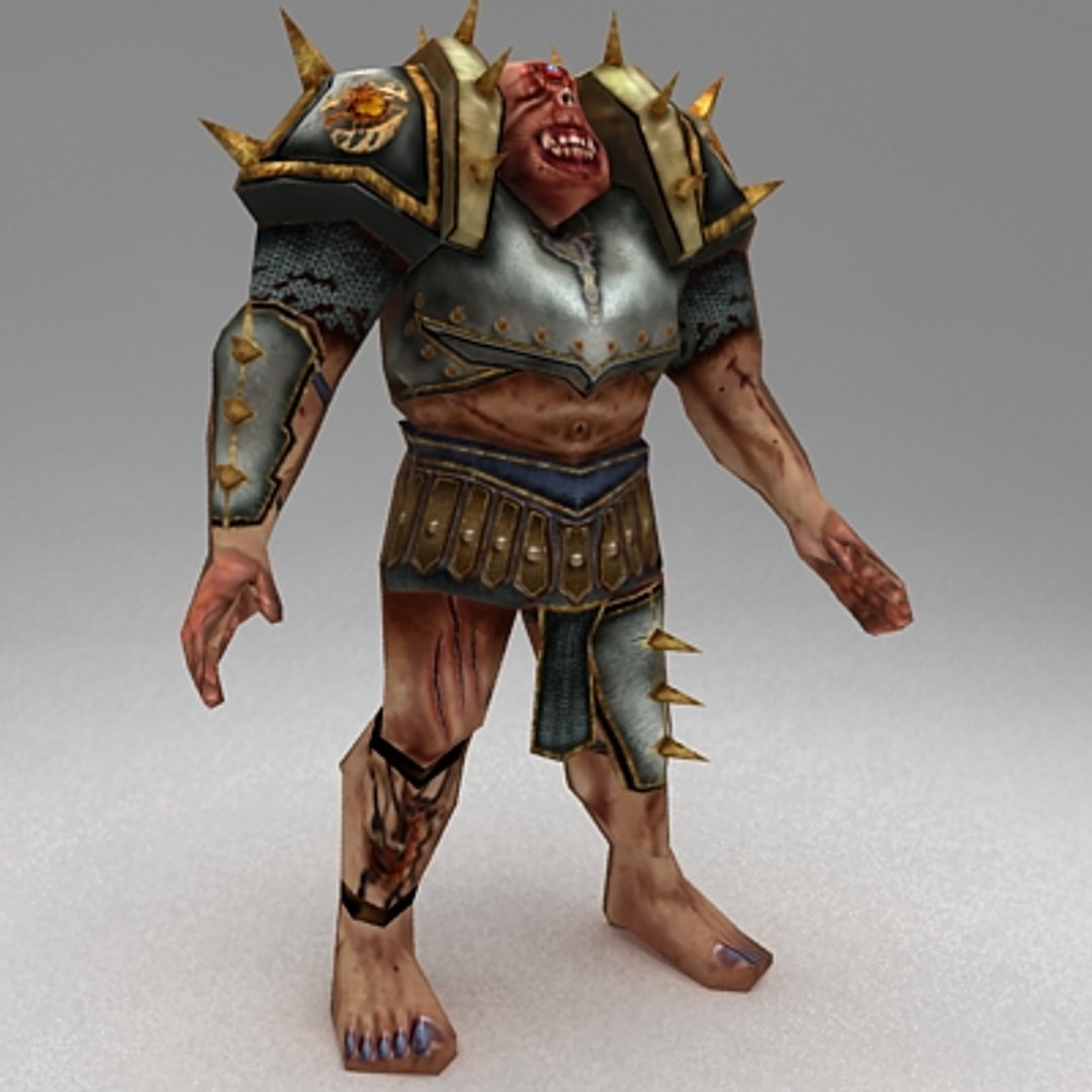 rigged cyclops 3d model