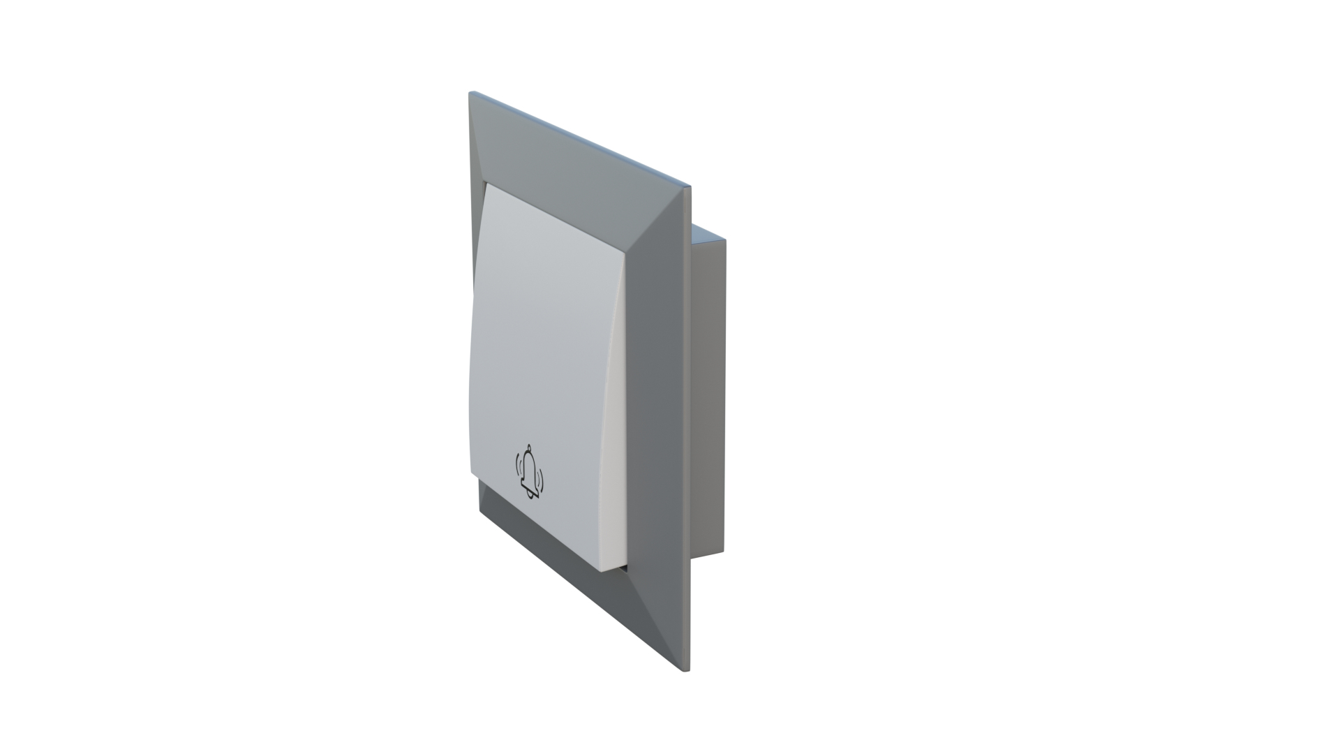 3D model Electrical Wall Switch with Bell Symbol - TurboSquid 1809074