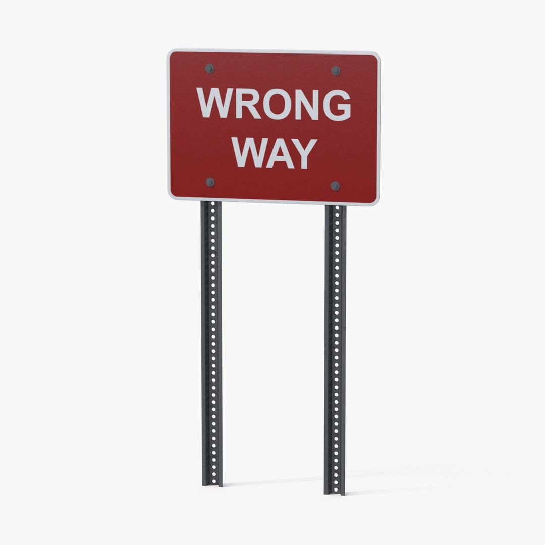 Wrong Way Sign
