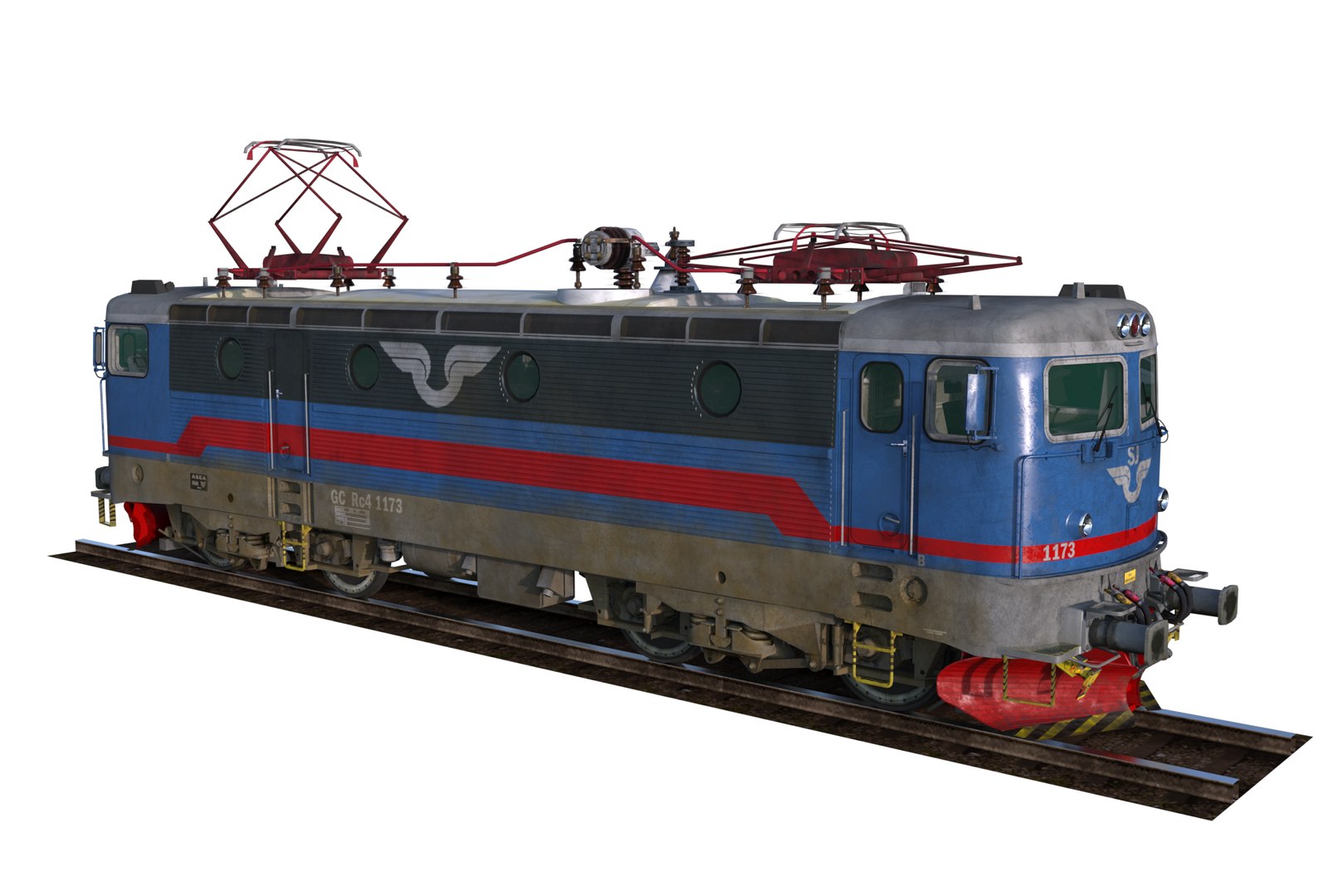 Swedish sj locomotive 3D model - TurboSquid 1339191