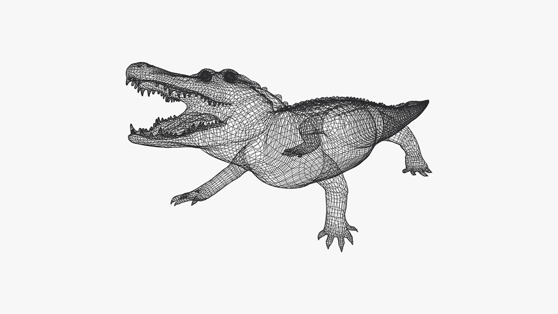 3D ALI-001 Rigged Alligator Model - TurboSquid 2383920