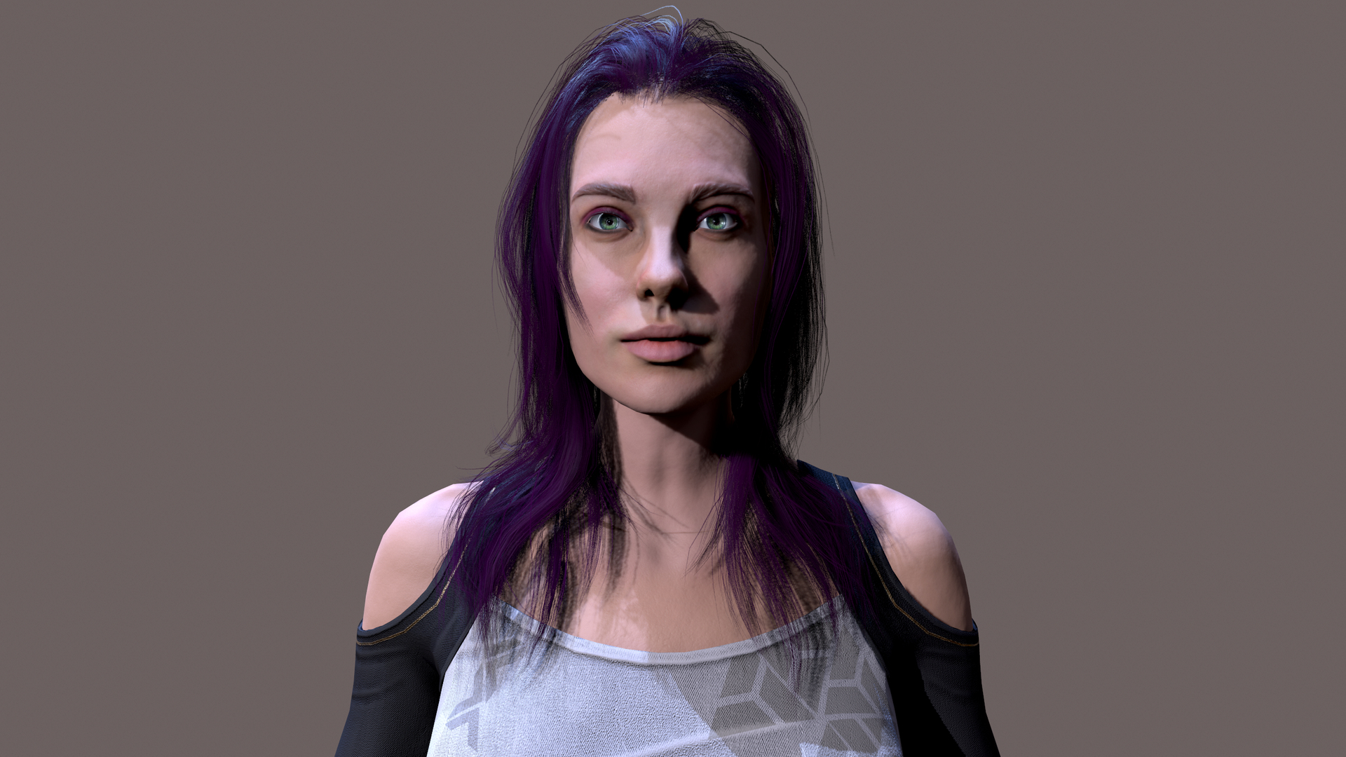 3d Model Cyberpunk Lady Turbosquid 1884336 