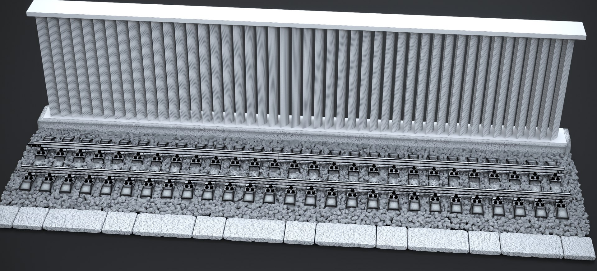 3D HO SCALE 9IN STR TRACK RESISENTAL WALL BARRIER RAW MAX 2019 2 ...