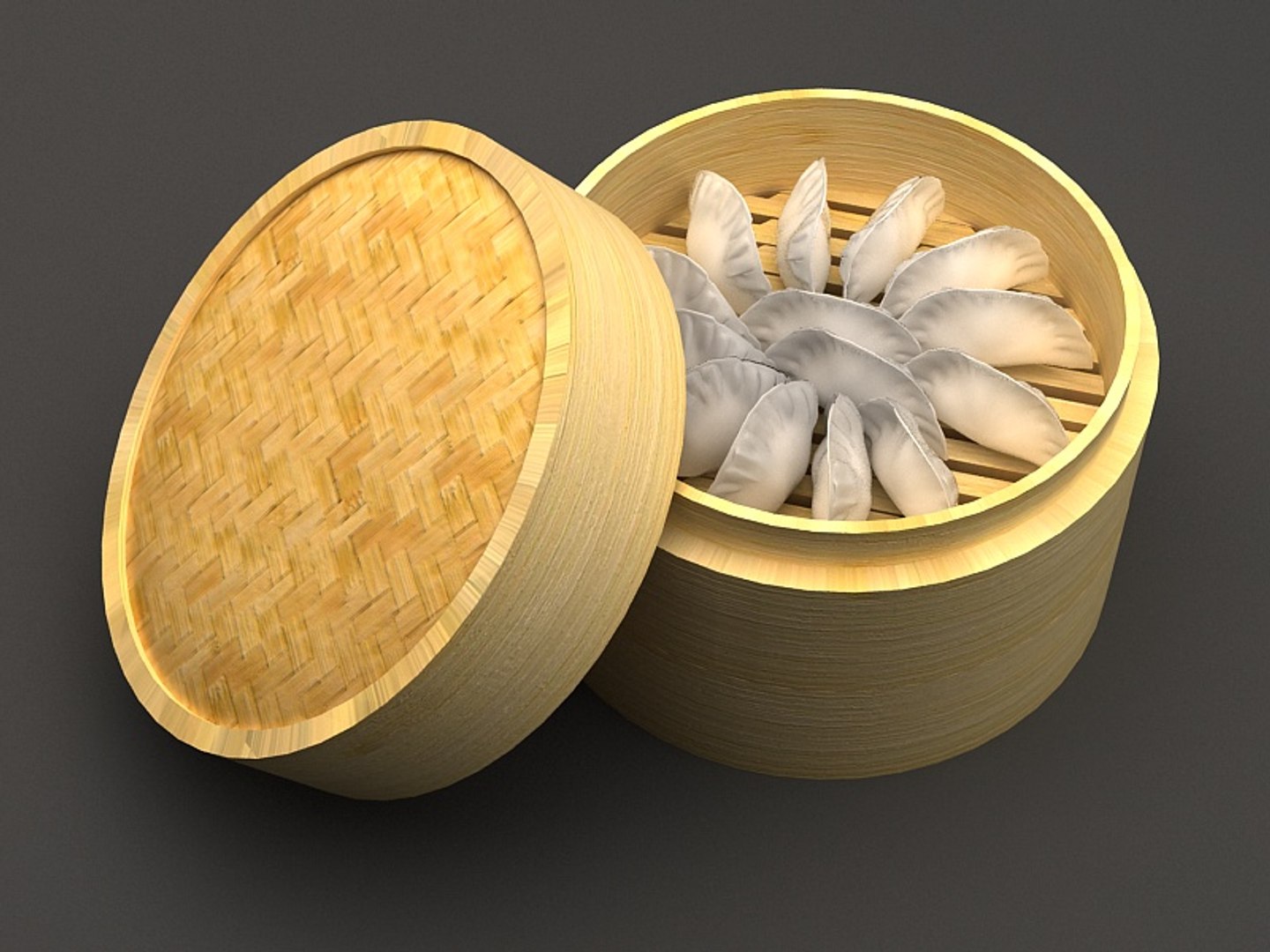 3D Dumplings Kind Steamed Drawer - TurboSquid 1636932