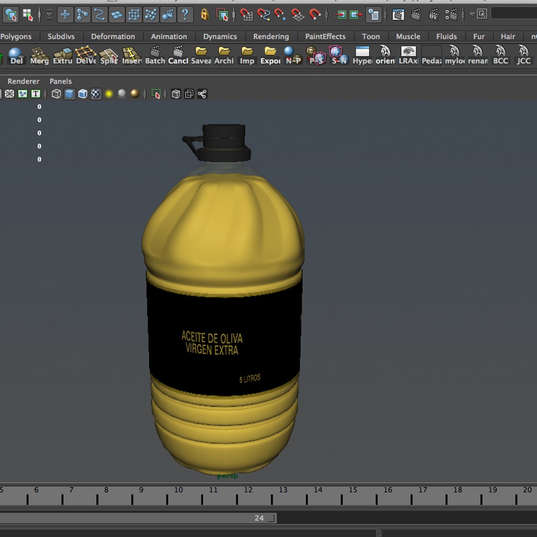 3d Oil Bottle Model
