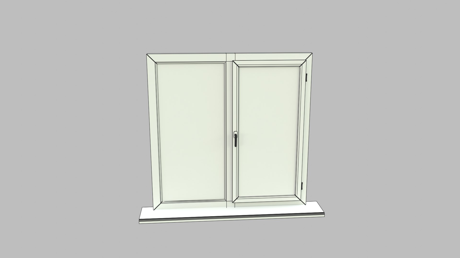 3D Model Plastic Window Glass - TurboSquid 1642707