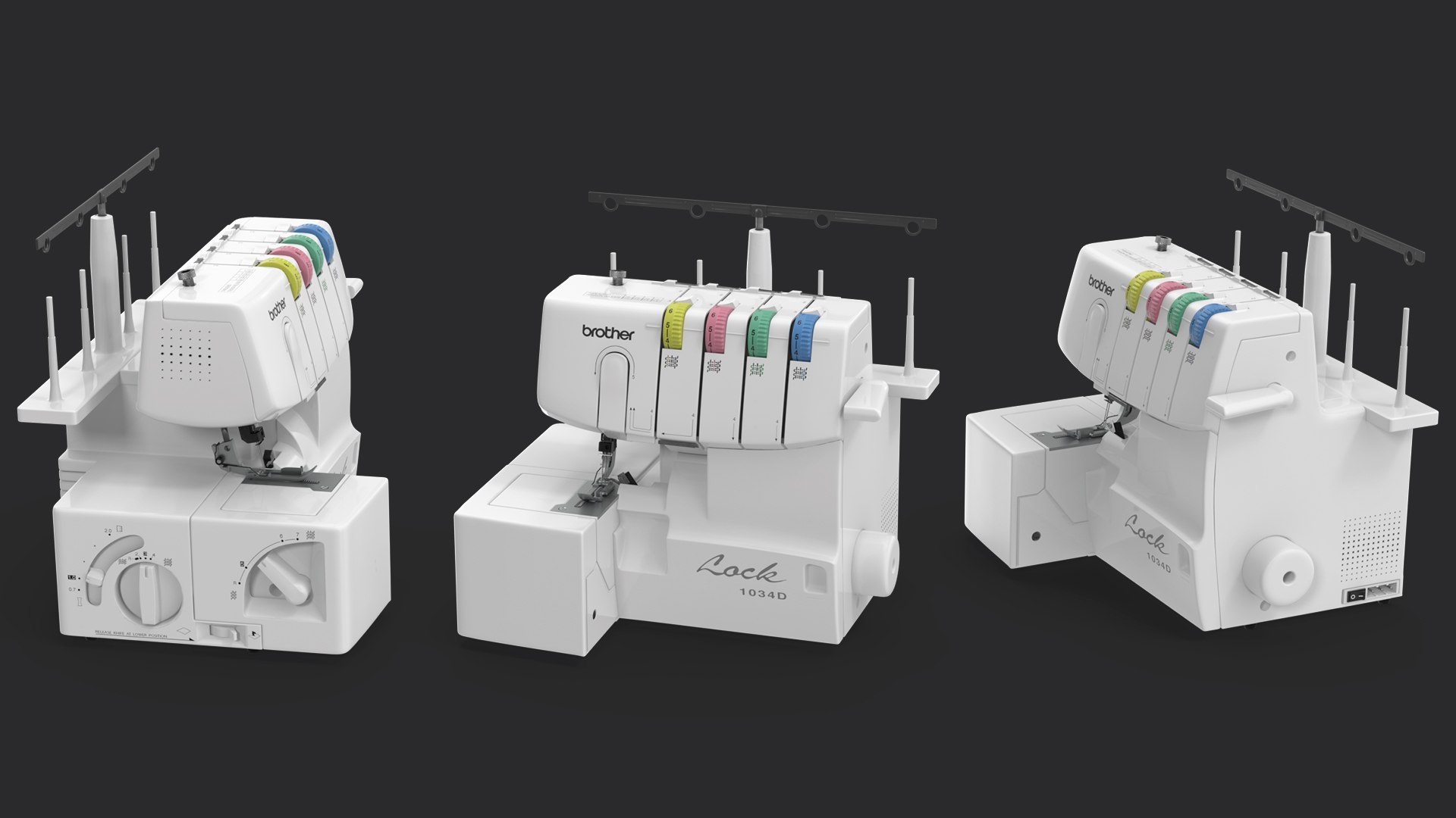 Household Overlock Machine Brother 1034D 3D Model - TurboSquid 2093130