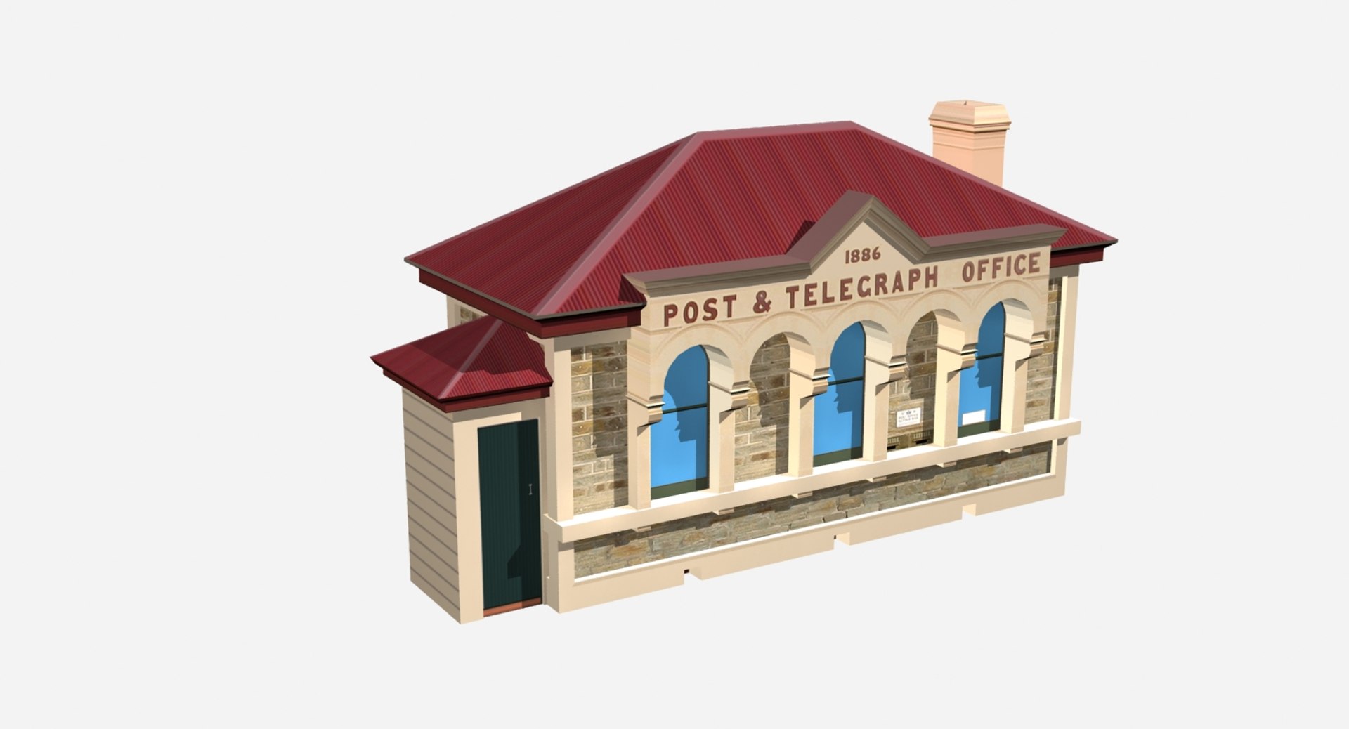 Post Office Building Model - TurboSquid 1292890