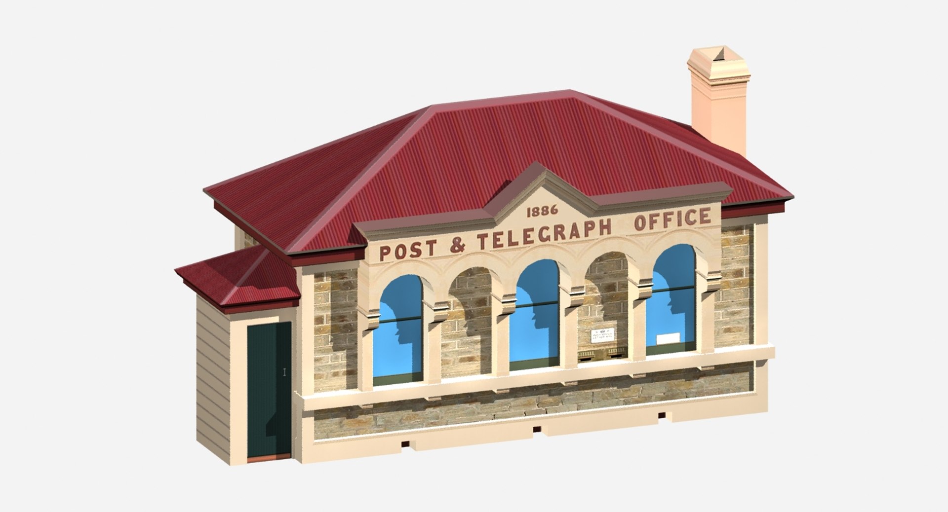 Post Office Building Model - TurboSquid 1292890